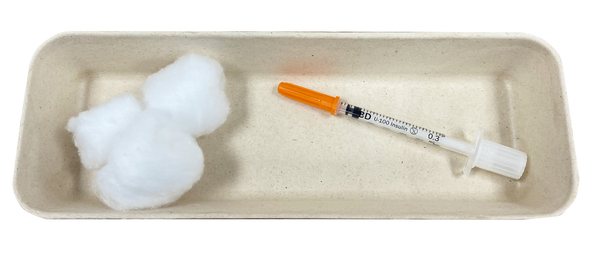 Injection Tray - Medical Grade - Compostable - Haines Medical Australia