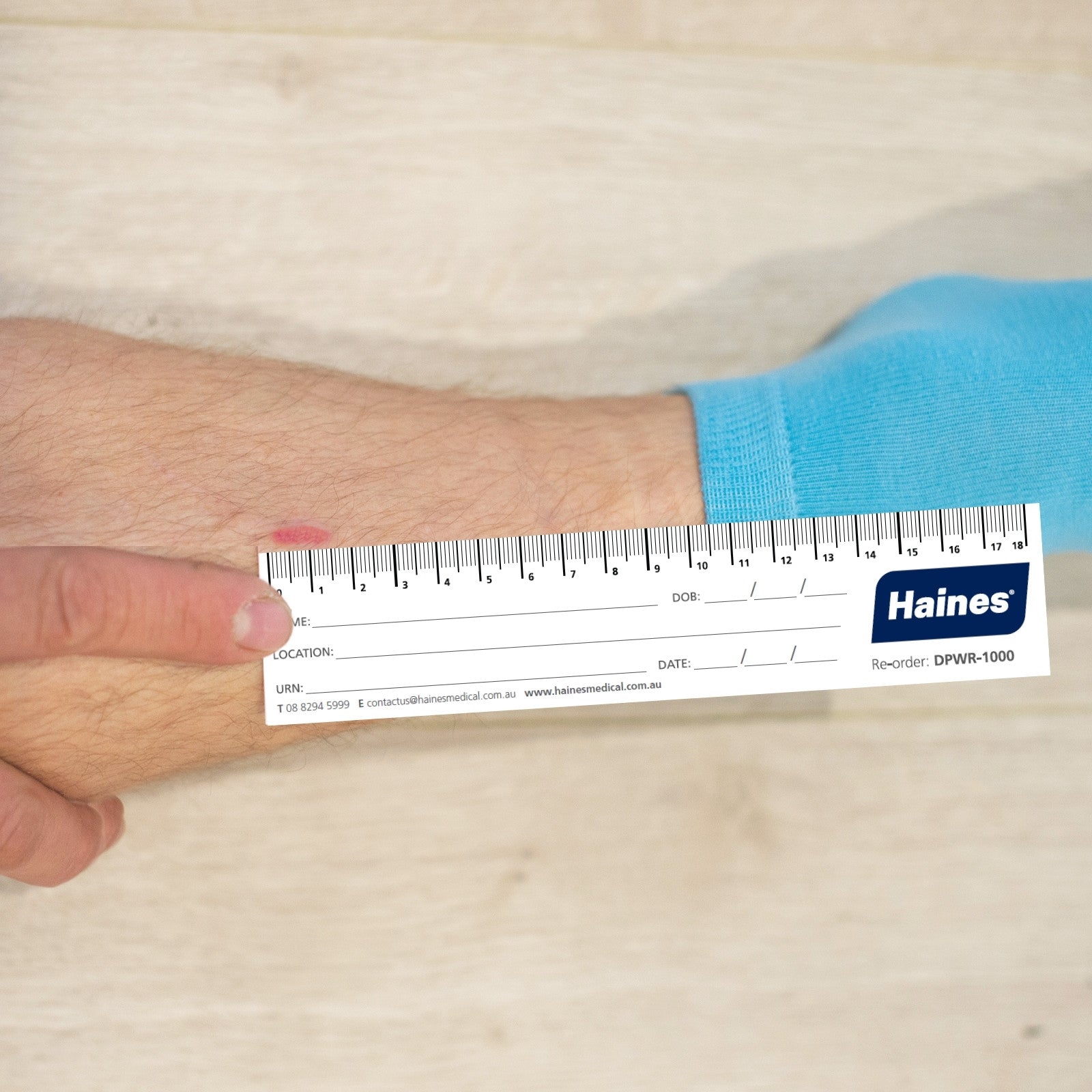 Medical Wound Ruler - Recyclable Paper - Haines Medical Australia